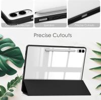 China Laudtec Flip Pu Leather Tablet Cover for Samsung Tab S11/A11 Clear Back Cases Ultra Thin With Pen Slot Customized Logo Pbk331 for sale