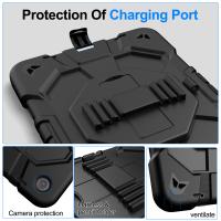 China For Laudtec 3-Layer Multifunctional Tablet Case for Samsung Tab A9+ 11Inch 2023 Folding Holder Hand Strap Shockproof Cover for sale