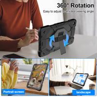 China For Laudtec 3-Layer Multifunctional Tablet Case for Samsung Tab A9+ 11Inch 2023 Folding Holder Hand Strap Shockproof Cover for sale