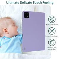China Laudtec Pbk245 Liquid Silicone Tablet Case Simple Business Slim Lightweight Skin Friendly Anti Fall Cover for Xiaomi Pad 6 5 Pro for sale