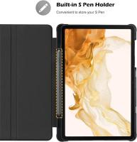 China S Pen Holder Smart Cover Case for Samsung Galaxy Tab S7 FE 5G 2021/S8 Plus 2022/S7 Plus 2020 12.4 Inch for 12.4