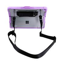 China Laudtec With Hand Strap Clear Laptop Cases for Microsoft Surface Pro 12 Pen Slot Shoulder Strip Shockproof Tablet Cover Pbk332 Wholesale OEM/ODM/Private Label for sale