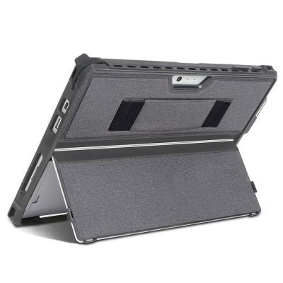 China For Laudtec Anti-Drop Business Case for Microsoft Surface Pro 6/5/7+ Simple Leather Tablet Cover with Hand Grip Strap Holder Wholesale OEM/ODM/Private Label for sale