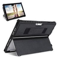 China For Laudtec Anti-Drop Business Case for Microsoft Surface Pro 6/5/7+ Simple Leather Tablet Cover with Hand Grip Strap Holder Wholesale OEM/ODM/Private Label for sale