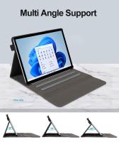 China Fabric Leather Tablet Protective Cases for Microsoft Surface Pro 12 2025 11 10 9 Paper Card Slot Pen Slot Adjustable Holder Wholesale OEM/ODM/Private Label for sale