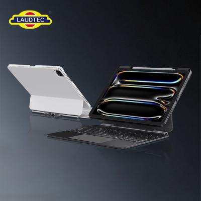 China Laudtec Magnetic Detachable Backlit Keyboard Case with 4-in-1 Hub for iPad Pro 13 & iPad Air 13 Smart Connector Plug & Go Cover for sale