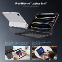 China Laudtec Magnetic Detachable Backlit Keyboard Case with 4-in-1 Hub for iPad Pro 13 & iPad Air 13 Smart Connector Plug & Go Cover for sale