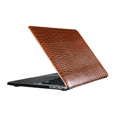 China Laptop Case for Macbook Air 13 Case PVC Hard Bottom Shell for Macbook Pro Retina 13 PU Leather Case for MacBook 2021 Funda Cover for sale