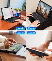 China Laudtec F15 F16 Double Groove Magnetic Keyboard Case with Trackpad, Ultra Thin Design for iPad 10, iPad Pro and iPad Air for sale