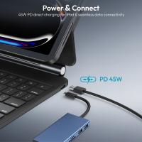 China PU+ABS Detachable Protective Cover Magnetic Keyboard Case with Trackpad Auto Wake Sleep for iPad Pro 11, iPad Air, iPad 10/11 for sale