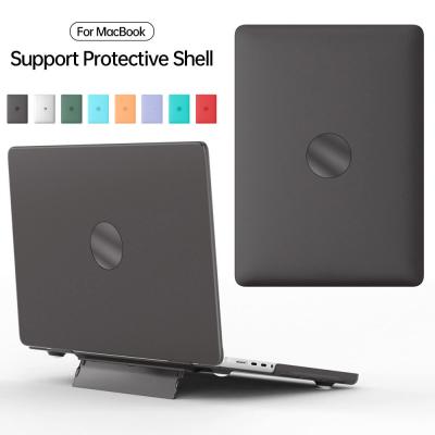 China For Laudtec Frosted PC Laptop Case for Macbook Holder Stand and Lens Protection Tablet Cover Candy Simple Color Dnk002 for sale