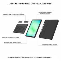 China For Samsung Tab A11+ (2025) Mechanical Wireless Keyboard Case Detachable 6-Row Ultra Slim TPU Protective Pen Holder for sale
