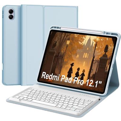 China OEM Redmi Pad Pro 12.1 Inch / for Poco Pad 12.1 Detachable Keyboard Case with PU Material and Pencil Holder 36x24 for sale