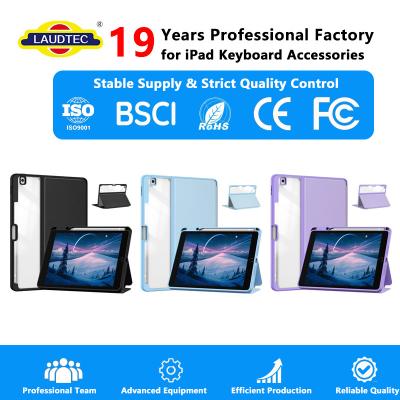 China ODM/OEM Trifold Shockproof iPad Case with Pencil Holder, Auto Sleep/Wake & Dual-Angle Stand, Compatible with iPad Air/Pro 11