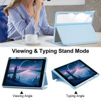 China ODM/OEM Trifold Shockproof iPad Case with Pencil Holder, Auto Sleep/Wake & Dual-Angle Stand, Compatible with iPad Air/Pro 11
