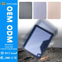 China ODM PC+TPU Heavy Duty Anti-Drop Tri-fold Folio Case With Built-in Pencil Slot Auto Wake Sleep Protective Cover for iPad 11 Inch for sale