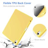China Wholesales Auto Wake/Sleep Tri-fold TPU Folio Tablet Case with Pencil Slot for iPad Air 4/5, Air 11