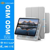 China Magnetic Tri-Fold Case for iPad Slim Double-Sided PU Leather Smart Cover with Auto Sleep/Wake Shockproof Folio Shell for sale