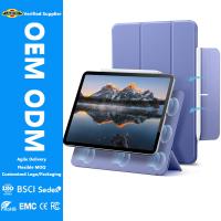 China Magnetic Tri-Fold Case for iPad Slim Double-Sided PU Leather Smart Cover with Auto Sleep/Wake Shockproof Folio Shell for sale