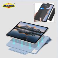 China Magnetic Tri-Fold Case for iPad Slim Double-Sided PU Leather Smart Cover with Auto Sleep/Wake Shockproof Folio Shell for sale