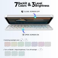 China F25 Magnetic Keyboard Case with 64 Keys, Pu Leather Cover Supports Horizontal and Vertical Stand for iPad Mini 5 and Mini 6 for sale