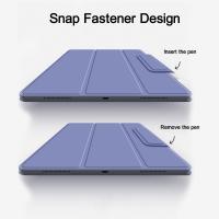 China Laudtec Ultra Slim Pu Leather Tri-Fold Magnetic Tablet Case for iPad Smart Sleep Dual Stand Drop Protection Custom Logo OEM for sale