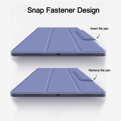 China Laudtec Ultra Slim Pu Leather Tri-Fold Magnetic Tablet Case for iPad Smart Sleep Dual Stand Drop Protection Custom Logo OEM for sale