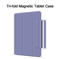 China Laudtec Ultra Slim Pu Leather Tri-Fold Magnetic Tablet Case for iPad Smart Sleep Dual Stand Drop Protection Custom Logo OEM for sale
