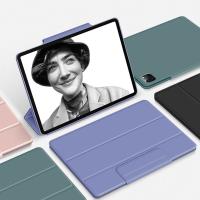 China Laudtec Ultra Slim Pu Leather Tri-Fold Magnetic Tablet Case for iPad Smart Sleep Dual Stand Drop Protection Custom Logo OEM for sale