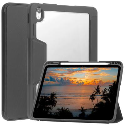 China Laudtec Pbk250 Shockproof Tablet Case Clear Back Cover Auto Sleep Wake Pen Slot Simple Business Anti Scratch for Ipad Air Pro 13 for sale