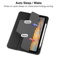 China Laudtec Pbk250 Shockproof Tablet Case Clear Back Cover Auto Sleep Wake Pen Slot Simple Business Anti Scratch for Ipad Air Pro 13 for sale