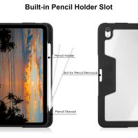China Laudtec Pbk250 Shockproof Tablet Case Clear Back Cover Auto Sleep Wake Pen Slot Simple Business Anti Scratch for Ipad Air Pro 13 for sale