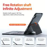 China Magnetic Detachable Keyboard Case for iPad Pencil Holder Anti-Slip Design Multi-Angle Adjustable Stand 7-Color Backlit OEM/ODM/ for sale