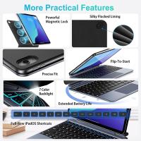 China Magnetic Keyboard for iPad A16/iPad 11th (A16 2025) 10th Lightweight Ultra-Slim Smart Keyboard with Trackpad 7 Colors Backlight for sale