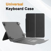 China Universal Tablet Case with Keyboard for Tablet 9-11 Inch Pu Leather Simple Business Cover with Foldable Back Holder Wholesale OEM/ODM/Private Label for sale