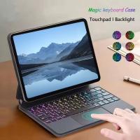 China Magic Keyboard Magnetic Tablet Case for iPad 10.2 10.9 12.9 Air Pro 11 13 Cover Touch-pad Back Light Support Multi Touch Wholesale OEM/ODM/Private Label for sale