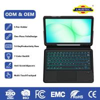 China Wholesale 7-Color Backlit Rugged Keyboard Folio Case with  Trackpad for Samsung Tab A9+/A11+ Plus,SM-X210/X230 Compatible for sale