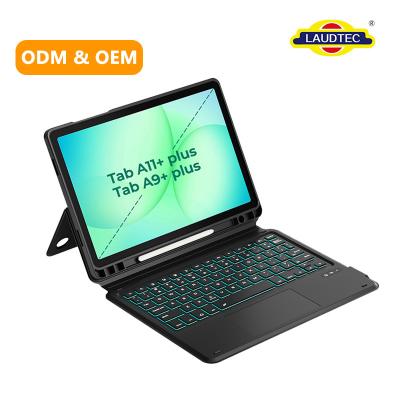 China Wholesales Premium PU Leather 7-Color Backlight Tablet Case with Keyboard for Tab A11+ Plus &Tab A9+ Plus for sale