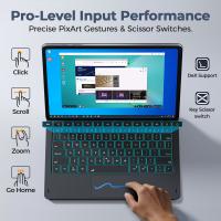 China Scissor Key Magnetic Keyboard for Galaxy Tab S11 FE 13.1''7Color Backlit Trackpad Slim Folio with S Pen Garage ODM/OEM Support for sale