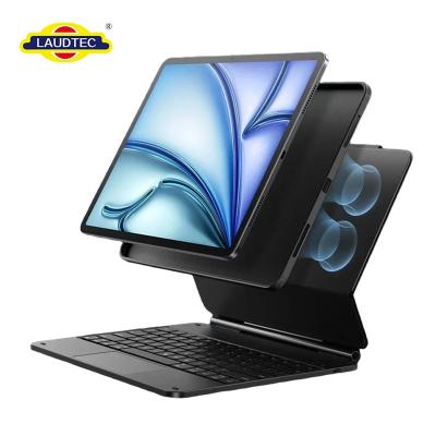 China Custom Dual-Axis Magic Floating Keyboard Case Magnetic Tablet Keyboard with Glass Touchpad for iPad Air 11& Pro 11 for sale
