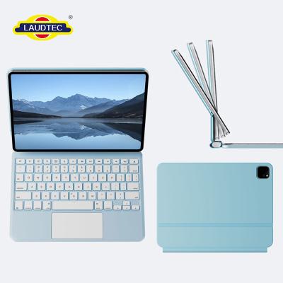 China Blue CNC Aluminum Alloy Scratch-Resistant Magic Keyboard Case with Touchpad 7-Color RGB for iPad Pro 13