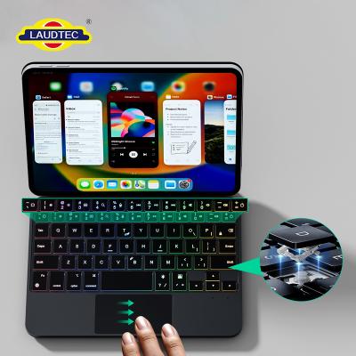 China Laudtec US/German/Italian/Saudi Layout Magnetic Magic Keyboard for iPad Mini 7/6 7-Color RGB Backlit ODM OEM/Support Customized for sale