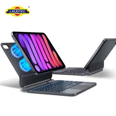 China Laudtec Magic Floating Keyboard Case for iPad Mini 7 2024 / Mini 6 8.3 Inch 7 Color RGB Backlit Trackpad Keyboard Cover ODM/OEM for sale