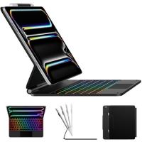 China Laudtec Magnetic Floating Backlit 78-Key Scissor-Switch Trackpad Keyboard Folio for iPad Air 11