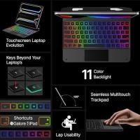 China Laudtec Magnetic Floating Backlit 78-Key Scissor-Switch Trackpad Keyboard Folio for iPad Air 11