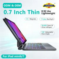 China Strong Magnetic Attraction Keyboard Case for iPad Mini 7 6 with Trackpad 100-Day Standby Smart Backlit Wireless Keyboard Case for sale
