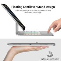 China Support Customized Luxury Magnetic Keyboard Case 2400Gs Strong Magnet Portable Trackpad Keyboard Cover for iPad Pro 13