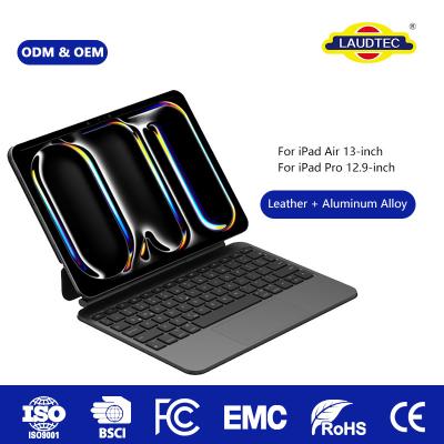 China Factory Direct Magnetic Suspension Keyboard Case Adjustable Stand&Backlit for iPad Air 13