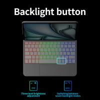 China Custom Logo Magic Keyboard Case for iPad Aluminum Alloy Panel 7-Color Backlit Multi-Touch Trackpad Voice Input for sale