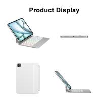 China Custom Logo Magic Keyboard Case for iPad Aluminum Alloy Panel 7-Color Backlit Multi-Touch Trackpad Voice Input for sale
